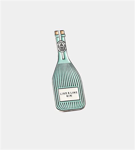 Lind And Lime • Bottle Pin Badge The Leith Export Co