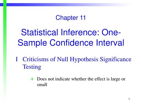 Ppt Statistical Inference Confidence Interval And Criticisms