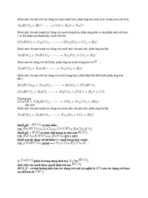 Axit Tác Dụng Với Muối Phản Ứng Điều Kiện Và Ứng Dụng
