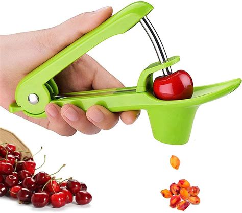 Cherry Pitter Tool Kooteenyao Cherry Stoner Remover With Stainless Steel Rod Olive Red Dates