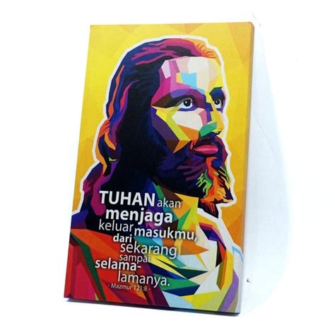 Jual Hiasan Dinding Kristen Mazmur 1218 Tuhan Menjaga B 125 X 20 Cm