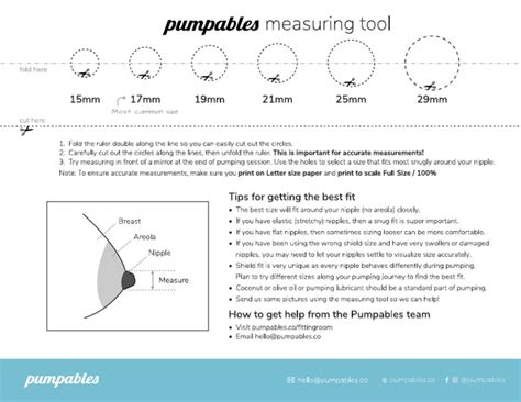 Pumpables Shield Size Measuring Tool Letter Pdf