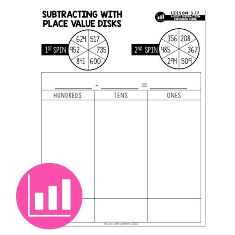lucky to learn math 3 digit subtraction expanded form lesson 3 17