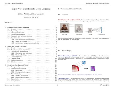 Deep Learning Cheat Sheet 🎯 Super Vip Cheatsheet Deep Learning