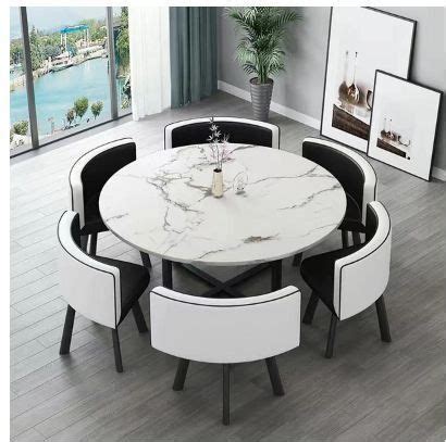 6 Seater Round Dining Table Round Dining Room Sets Modern Round
