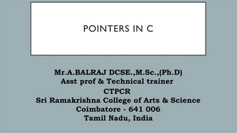 Pointers In C How To Use Pointers Pptx