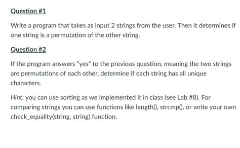 Solved Question 1 Write A Program That Takes As Input 2