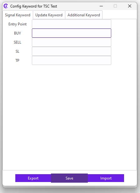 How To Set The Config Keyword In Telegram Signal Copier