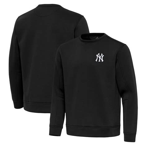 Mens New York Yankees Antigua Black Relevant Lightweight Pullover
