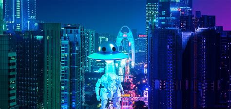 사이버펑크 시티 퍼플 배경 사이버 펑크 야경 시티 배경 일러스트 및 사진 무료 다운로드 Pngtree