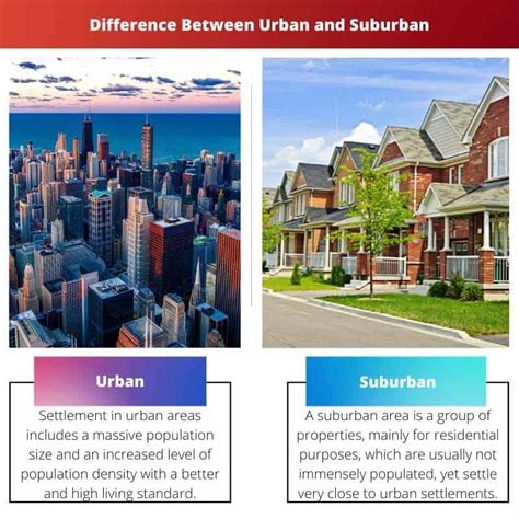 Urban Vs Suburban Difference And Comparison