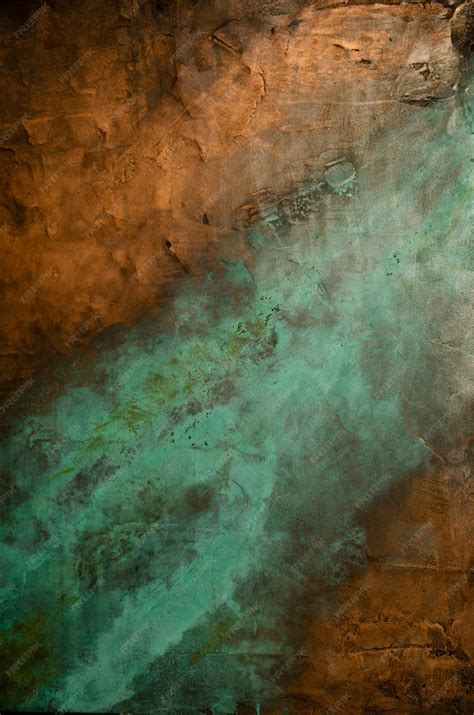 Premium Photo Oxidized Copper Background Copper Oxide Patina Natural