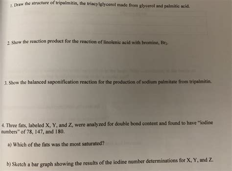 Solved V The Structure Of Tripalmitin The Triacylglycerol