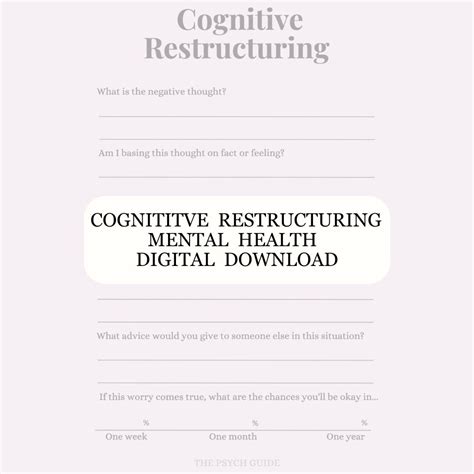 Cognitive Restructuring Digital File Etsy