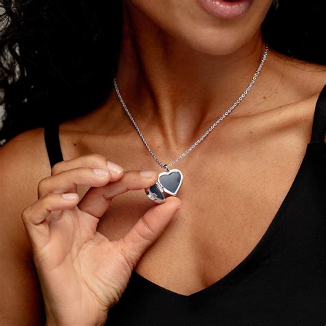 Personalised Gold Heart Ashes Necklace Engravers Guild