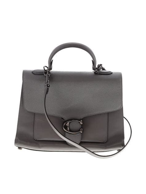 Coach Factory Solid Gray Leather Satchel One Size 62 Off Thredup