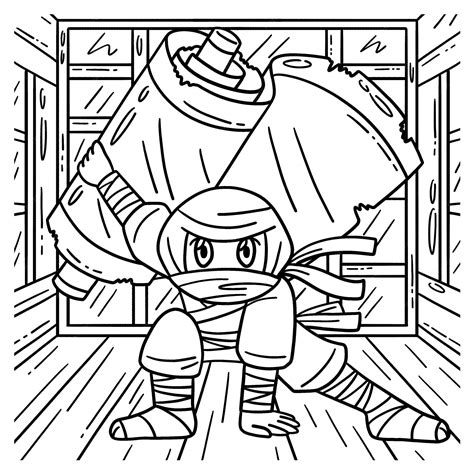 Cute Ninja Turtles Coloring Pages