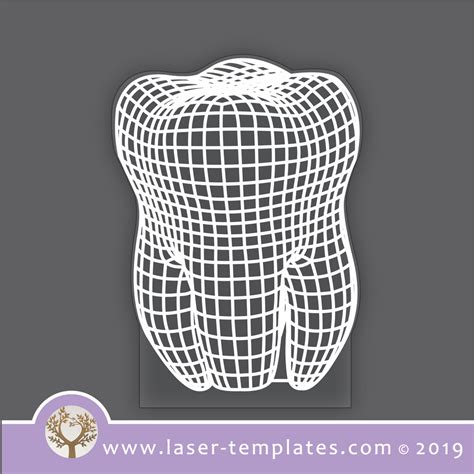 Laser Cutting Templates Led Engraving Lamp 3d Tooth Laser Ready