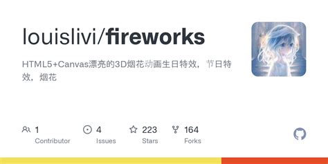 Github Louislivi Fireworks Html Canvas D