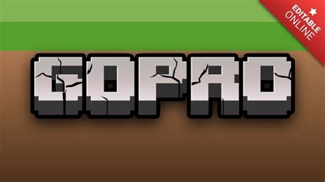 Gopro Minecraft 3d Text Effect Generator
