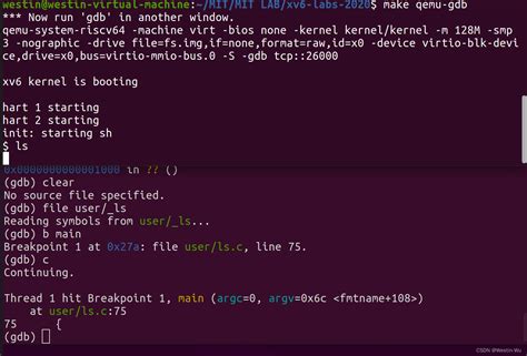 mit6s 081使用gdb新手调试入门 mit xv6 gdb无法运行 csdn博客