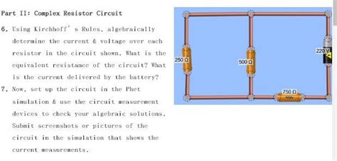 Solved Part Ii Complex Resistor Circuit 6 Ising Kirch