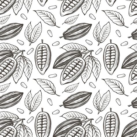premium vector cocoa seamless pattern