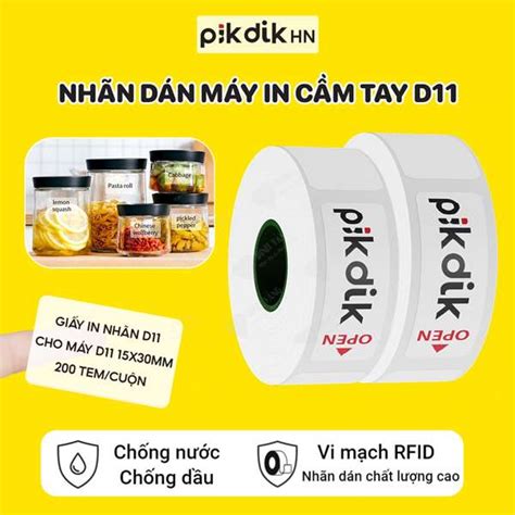 Giấy In Tem Nhãn Cho Máy In Nhiệt Cầm Tay Pikdik D11