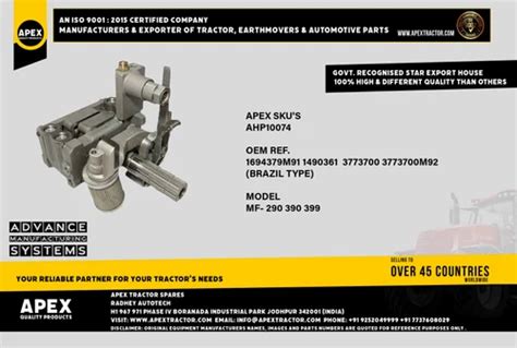 Ahp10074 Hyd Lift Pump Assy With Casting Shroud At Best Price In Jodhpur