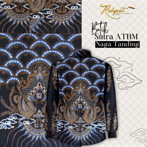 Batik Sutra Atbm Motif Naga Tanding