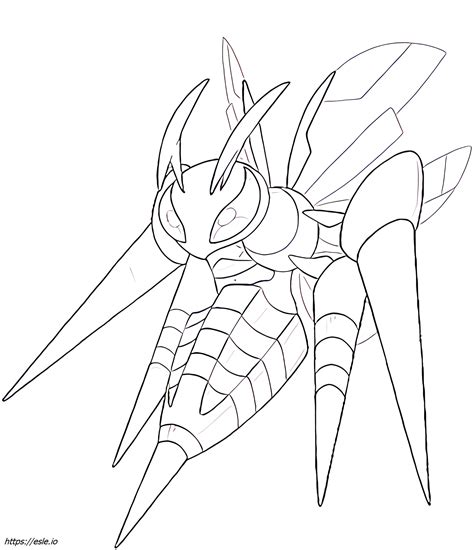 Beedrill Mega Pokémon Coloring Page