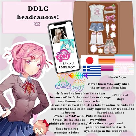 📝💕my Ddlc Headcanons Natsuki Headcanon Literature Club Online