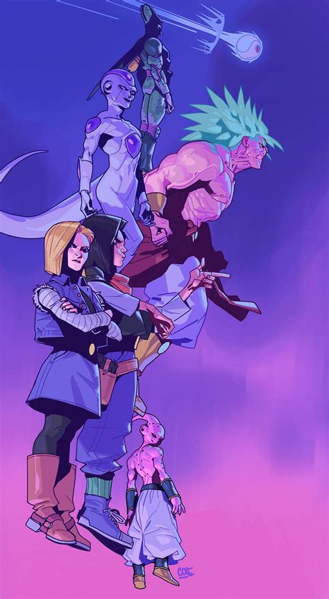 Villains Of Dbz By Cole Marchetti Personagens De Anime Desenhos De