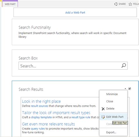How To Configure Result Search Web Part To Show Documents From In Specific Document Library