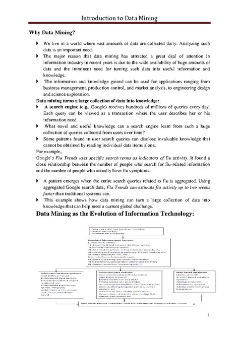 Unit 1 Introduction To Data Mining 1 Why Data Mining We Live In A