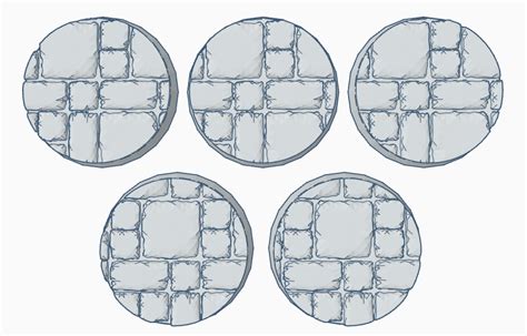 Cobblestone Round Bases 25mm 3d Kingdoms