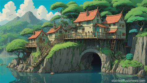 Net Zero In A Whimsical Studio Ghibli Landscape Stable Diffusion Online