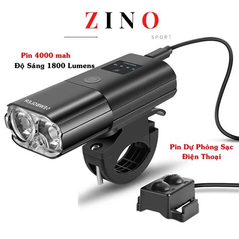 Đèn Xe đạp Siêu Sáng 1800 Lumens Cảm Biến Thông Minh Tiết Kiệm Pin Có