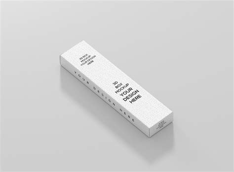 Premium Psd Flat Long Rectangle Box Mockup