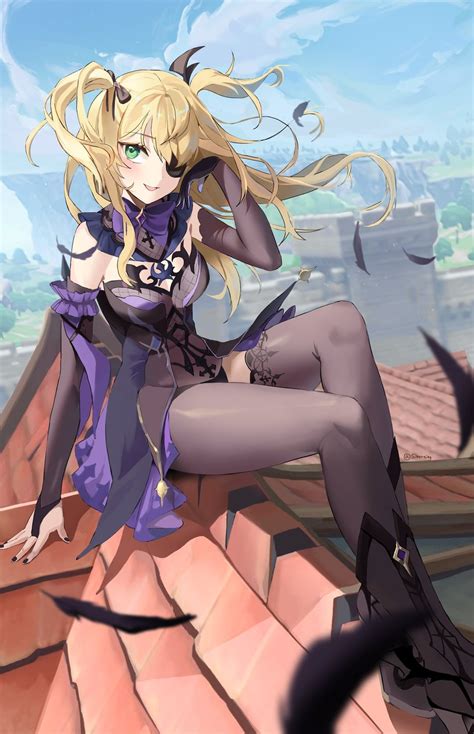 Fischl On A Rooftop By 시너닝 Rfischl