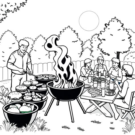 Bbq Coloring Pages Free Online Coloring Pages
