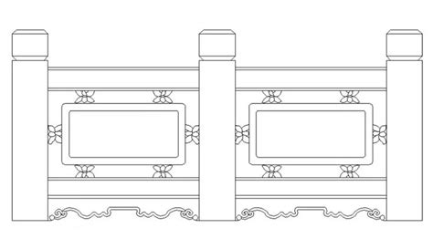 Dynamic Railing Block Cad Drawing Details Dwg File Cad Drawing