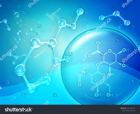 Sodium Hyaluronate Molecular Diagram 3d Illustration Stock Illustration