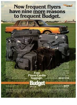 1987 Budget Rent A Car Frequent Flyers Vintage Print Advertisement Ebay