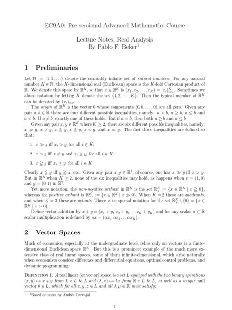 Lecturenotesrealanalysis Pdf Norm Mathematics Limit Mathematics