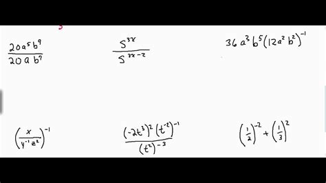 5 2 Dividing Monomials Practice Youtube