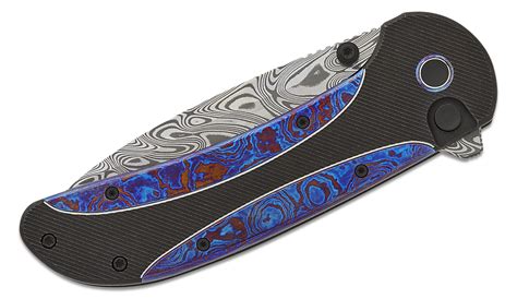 We Knife Company Zizzit Button Lock Flipper Knife 38 Thor Damasteel