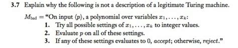 Solved Explain Why The Following Is Not A Description Of Chegg