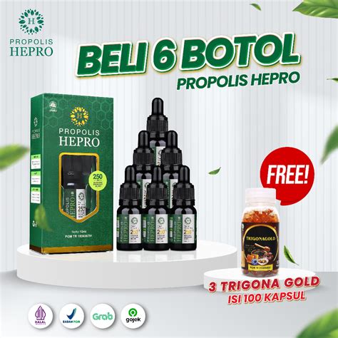 Jual Propolis Hepro Trigona Asli Indonesia 6 Botol Free 3 Botol Trigona
