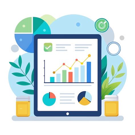 Premium Photo A Tablet Displaying A Financial Chart For Business